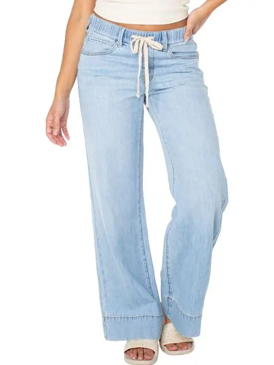 Roxy Finley Wide Leg Drawstring Jeans - So Board