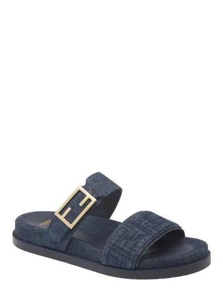 Fendi Footbed Slide Sandal - Blue