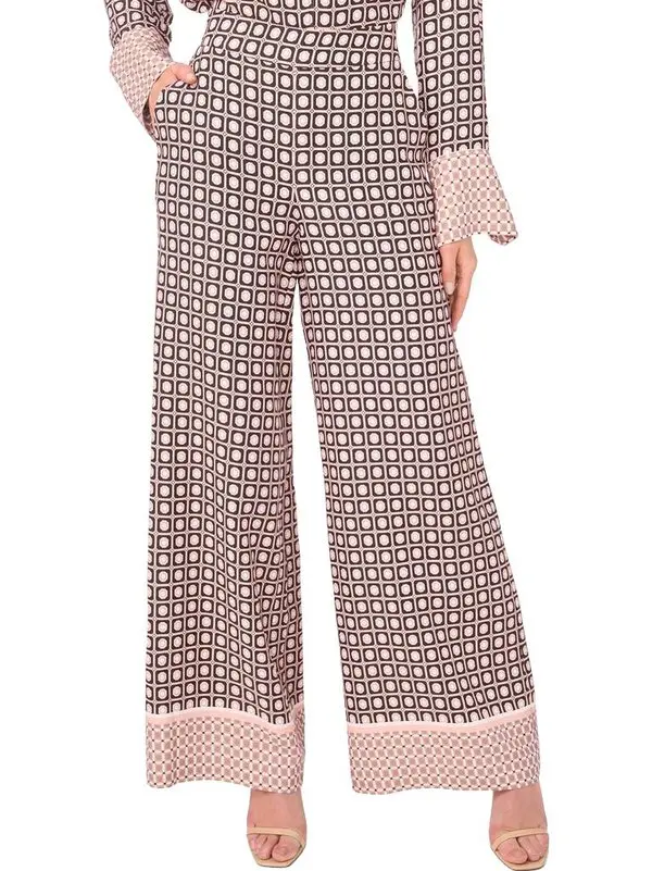 Ted Baker London Printed Wide-leg Pants - Blushing