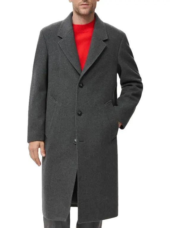 Mango Long Wool-blend Coat - Grey