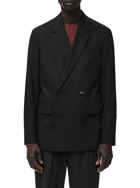 Mango Boston Double Breasted Blazer - Black