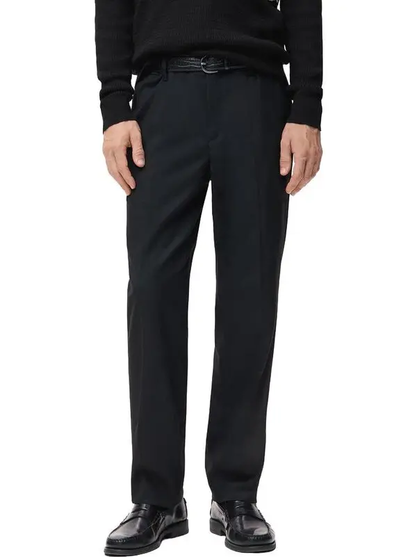 Mango Straight Leg Pants - Black