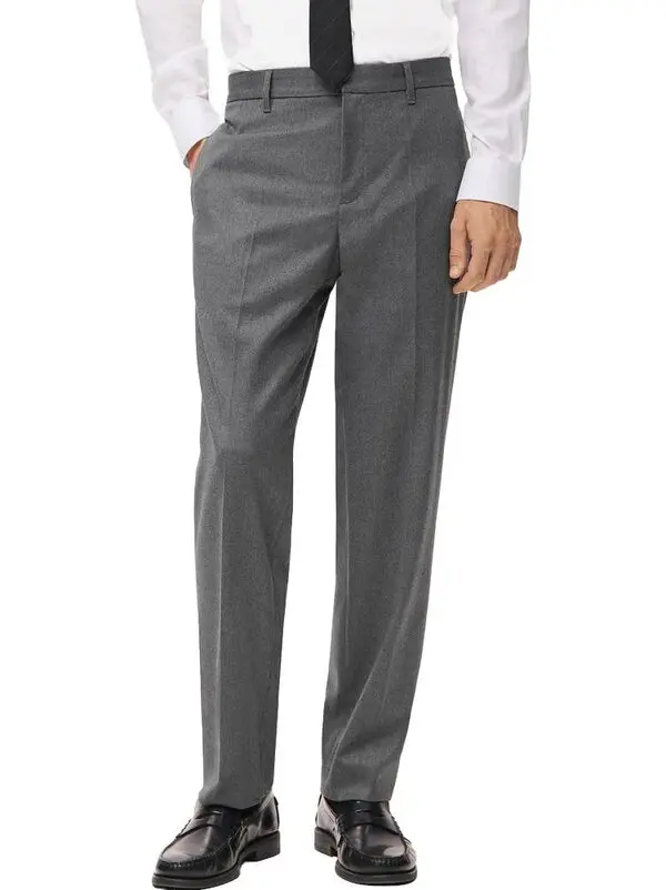Mango Straight Leg Pants - Grey