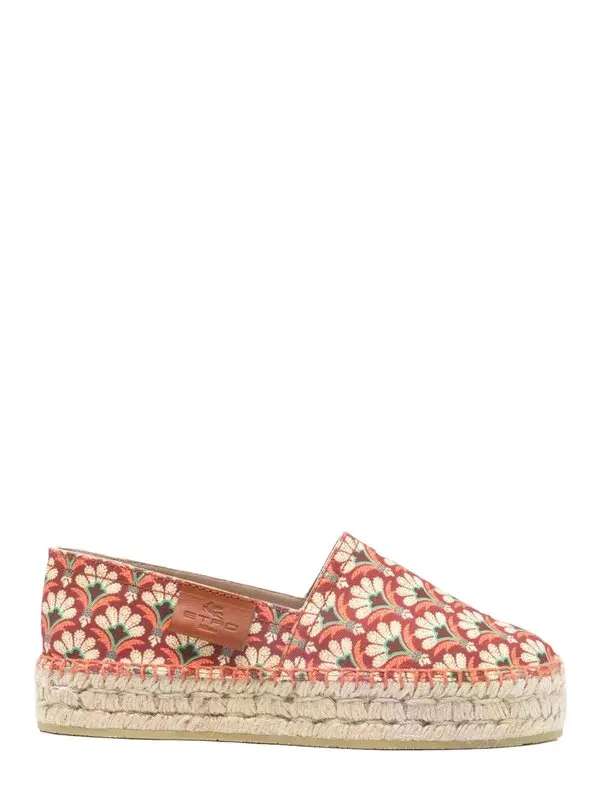 Etro Floral-print Espadrilles - Red