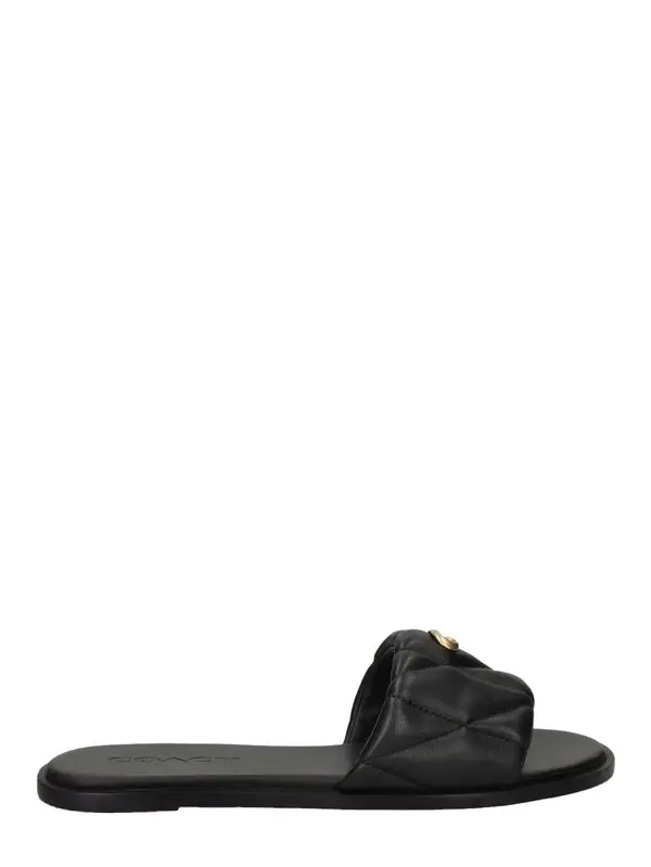 COACH Quilted Sandals - Black