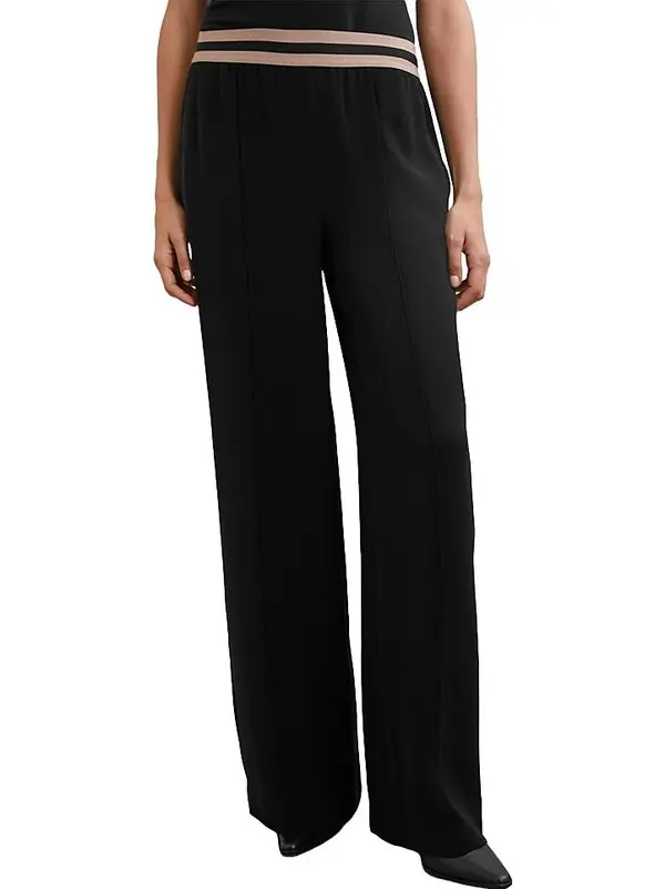 REISS Sonnie Wide-leg Trousers - Black