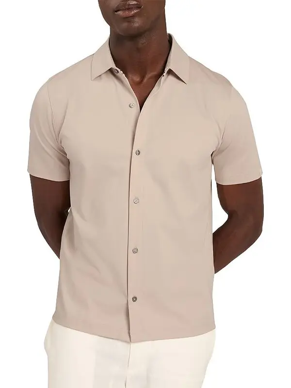 Ted Baker London Fillipp Short Sleeve Regular Fit Shirt - Ecru