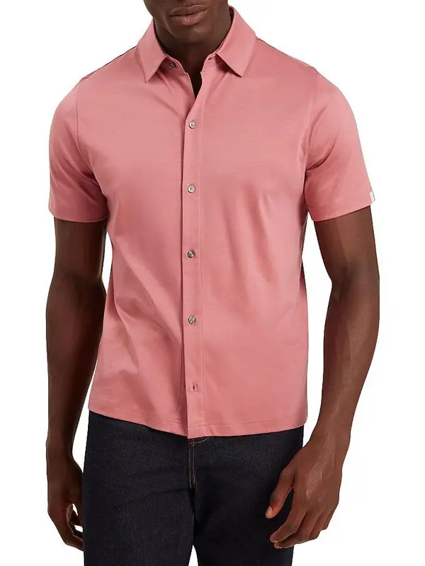 Ted Baker London Fillipp Short Sleeve Regular Fit Shirt - Pink