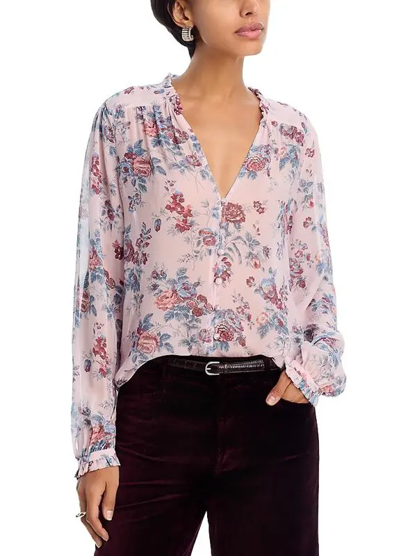 Paige Lula Silk Blouse - Cherry Blossom Multi
