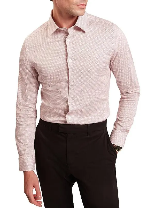 Ted Baker London Olweno Long Sleeve Slim Fit Shirt - Light Pink