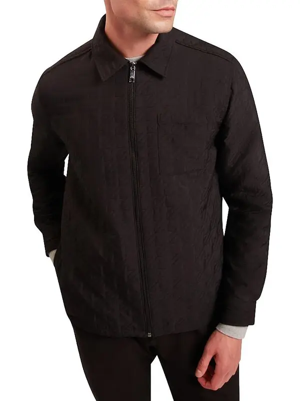Ted Baker London Thova Relaxed Fit Quilted Overshirt - Black