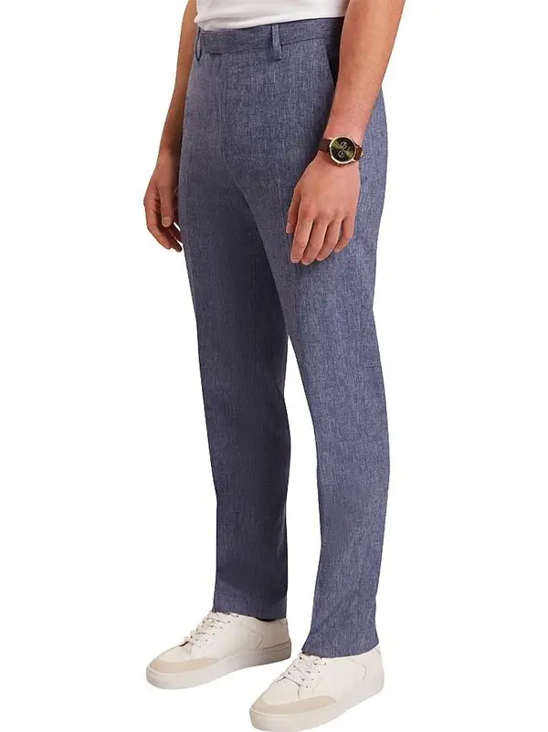 Ted Baker London Slim Fit Linen Pants - Navy