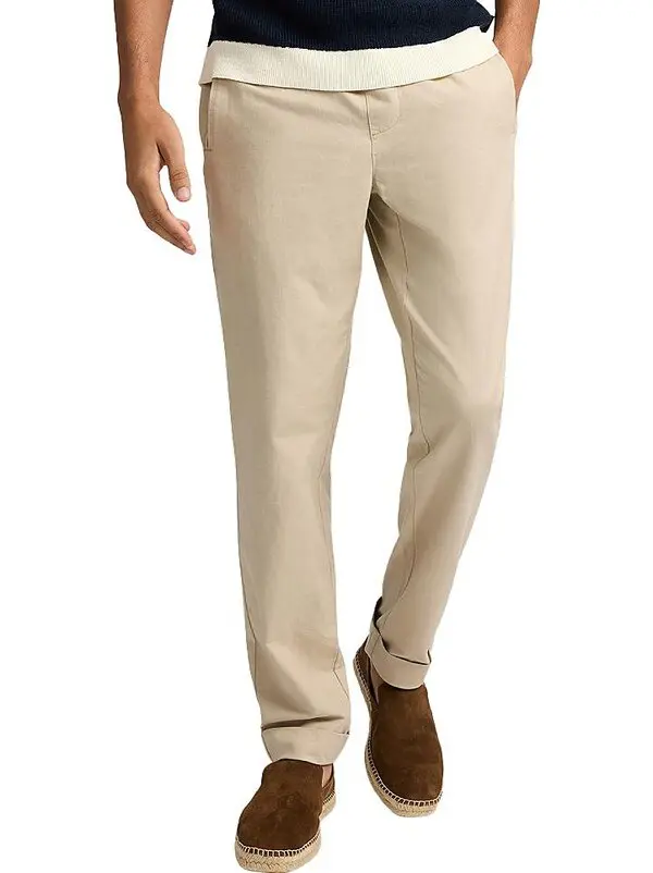Onia Linen Cotton Stretch Cuff Pants - Oxford Tan