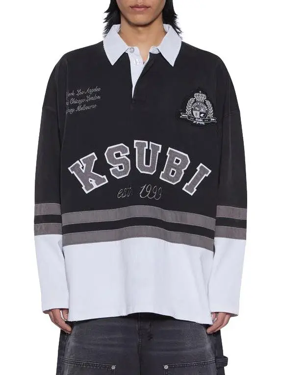 Ksubi Duke Graphic Rugby Jersey - Black