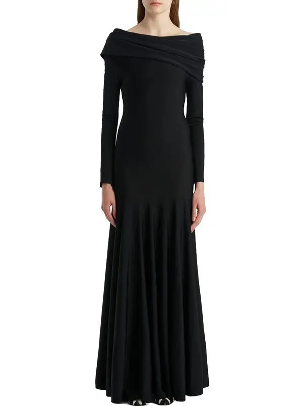 Khaite Genesis Off-the-shoulder Gown - Black