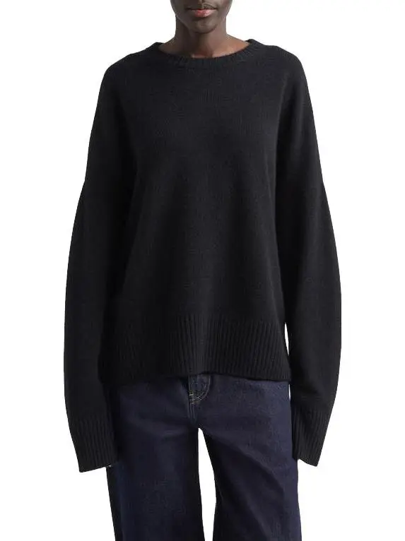 Loulou De Saison Anton Cashmere Crewneck Sweater - Black