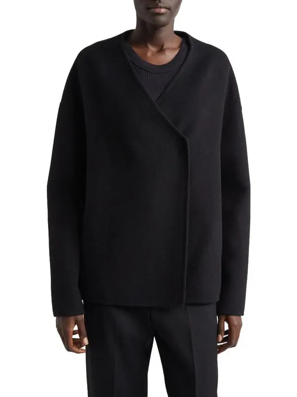 Loulou De Saison Maara Oval Wool & Cashmere Jacket - Black