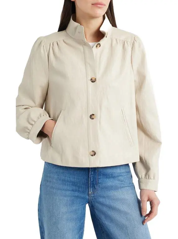 Vince Camuto Cropped Water Resistant Jacket - Neutral