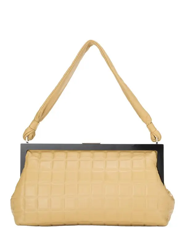 Chanel Lambskin Chocolate Bar Frame Bag - Beige