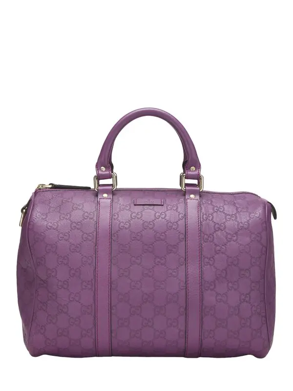 Gucci Guccissima Leather Joy Boston Bag - Purple
