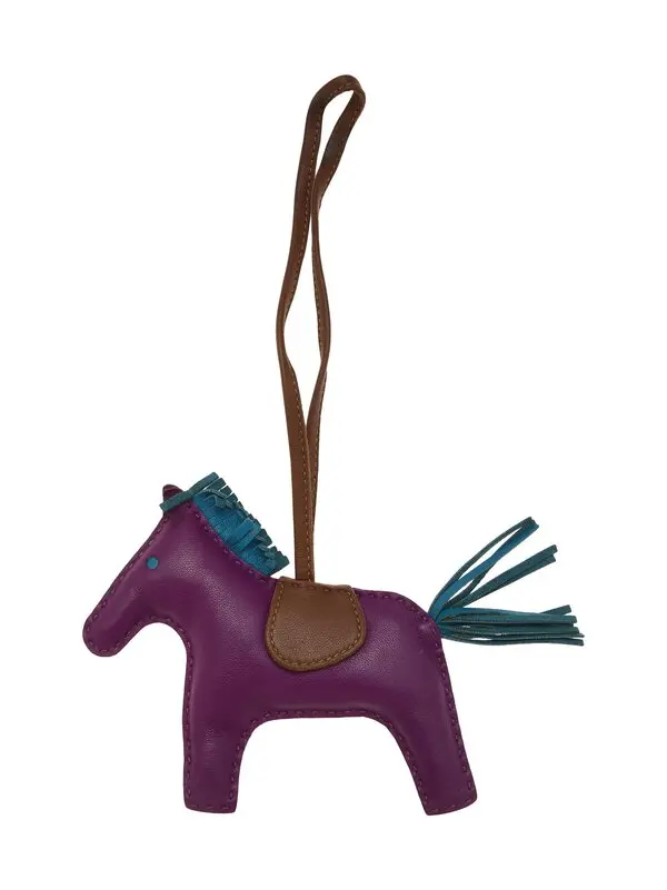 Hermès Lambskin Rodeo Bag Charm - Purple