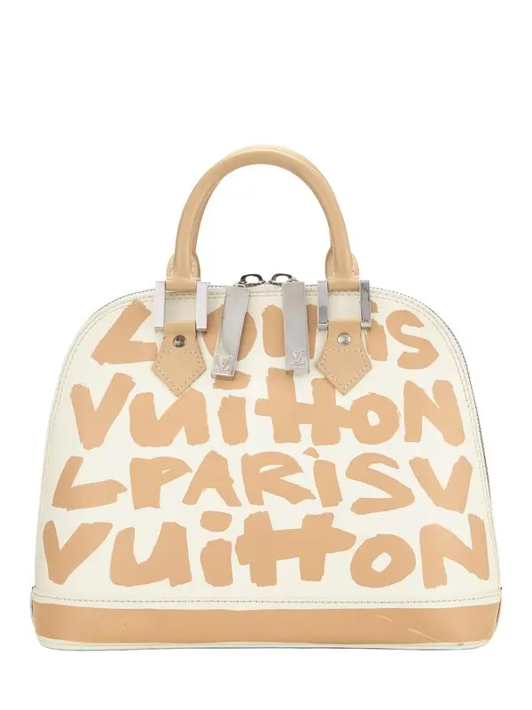LOUIS VUITTON Stephen Sprouse X Beige Graffiti Alma - White