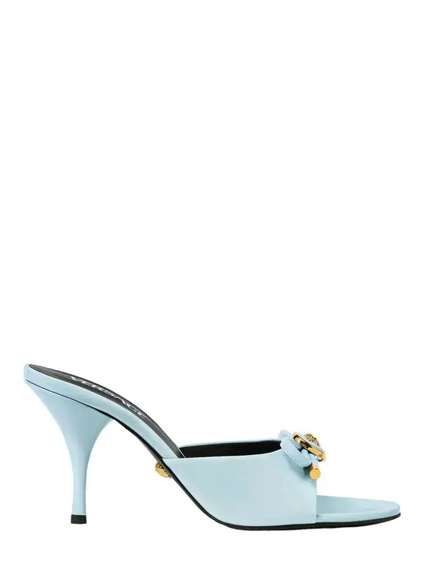 Versace 85mm Opera Bow Stiletto-heel Sandals - Blue