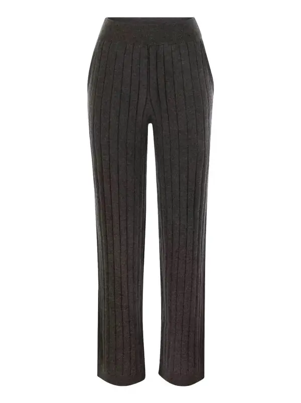 Brunello Cucinelli Ribbed Knit Trousers - Grey