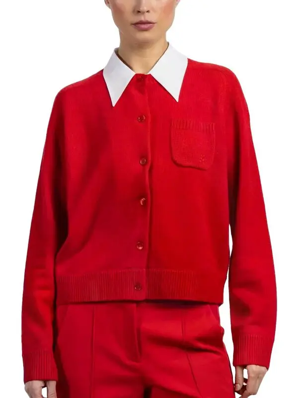 Dorothee Schumacher Pocket Buttoned Cardigan - Red