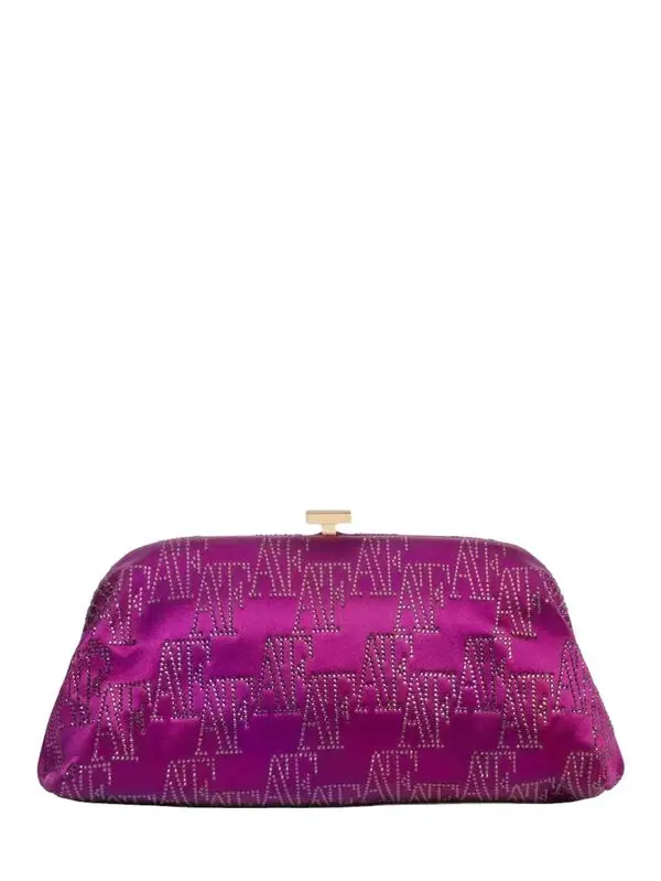 Alberta Ferretti Chain Embellished Clutch - Purple