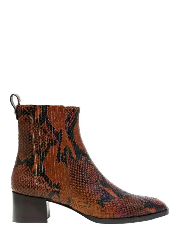 Roberto Festa Leda Python-print Heeled Boots - Brown