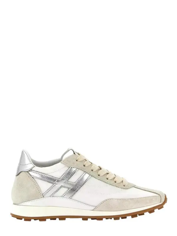 Hogan H699 Metallic-logo Sneakers - White