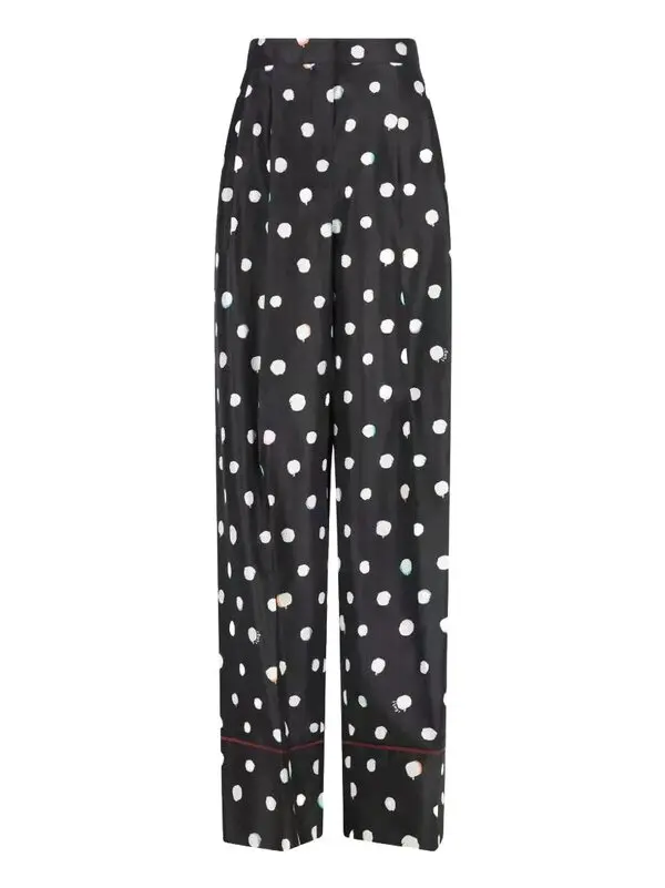 Fendi Polka-dot Trousers - Black