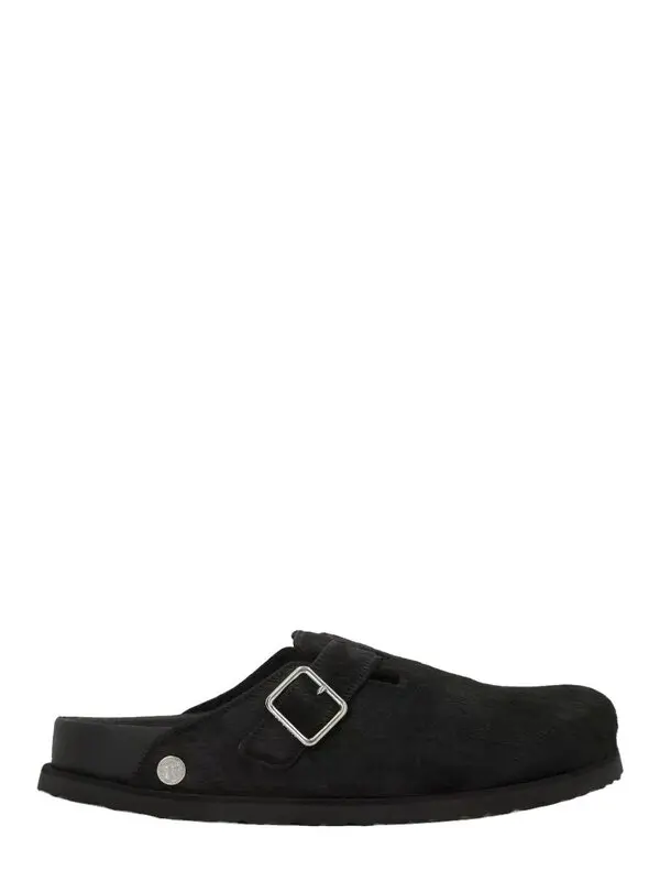 BIRKENSTOCK Boston Fur Mules - Black
