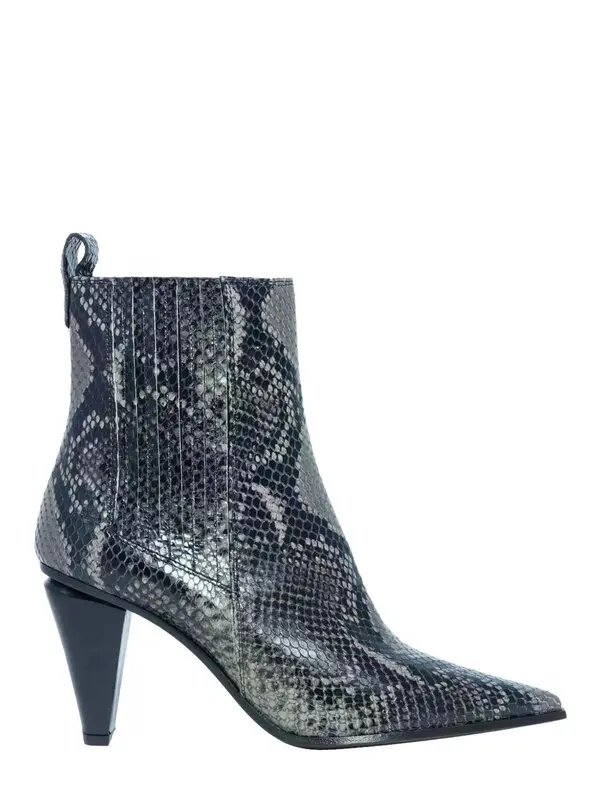 Roberto Festa Nova Python-print Ankle Boots - Grey