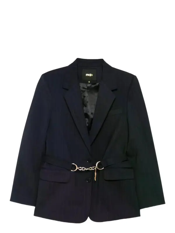 Maje Pinstripe Single-breasted Blazer - Blue