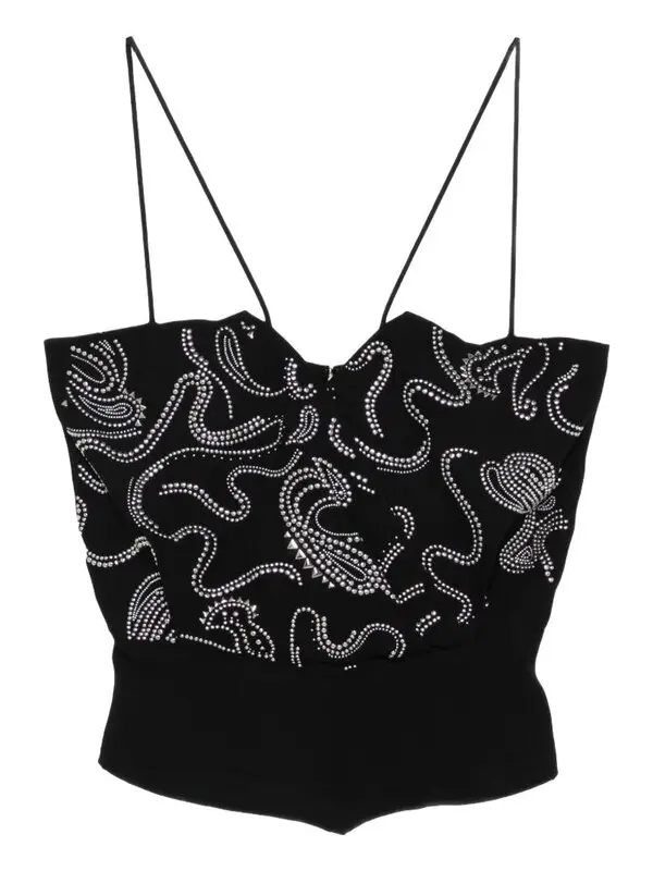 IRO PARIS Olympe Strappy Top - Black