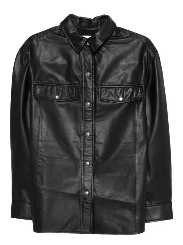 IRO PARIS Cabana Leather Shirt - Black