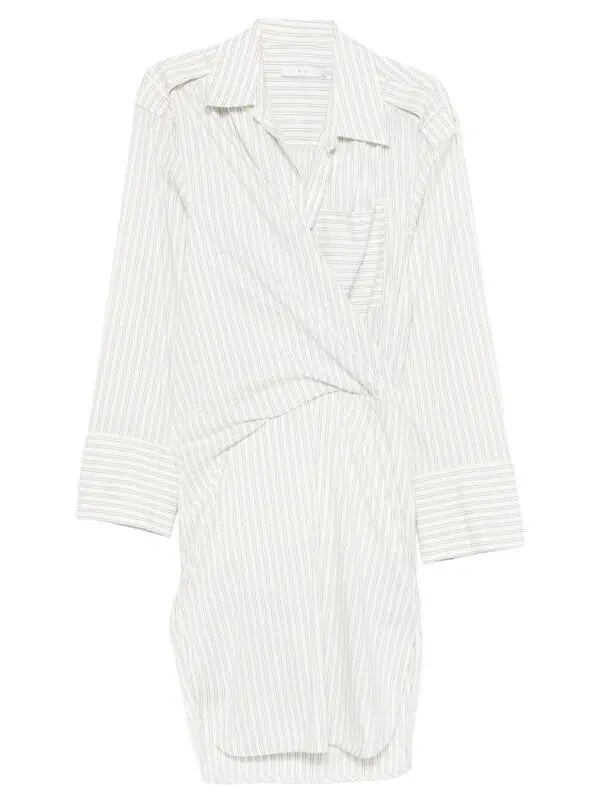IRO PARIS Lazul Striped Cotton Dress - Beige