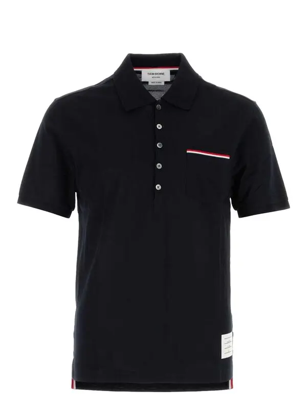 Thom Browne Cotton Polo Shirt - Blue