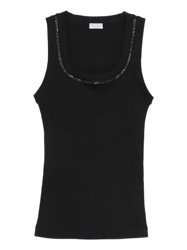 Brunello Cucinelli Cotton Tank Top - Black