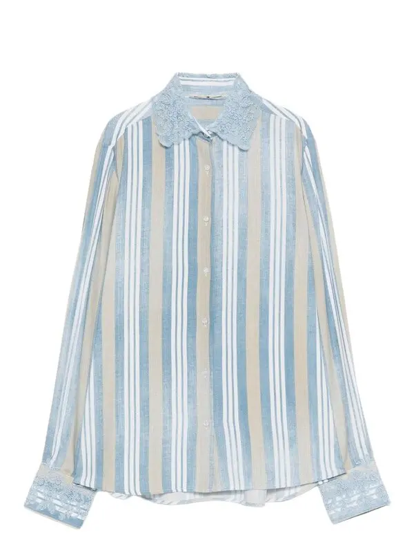 Ermanno Scervino Striped Shirt - Sky Blue