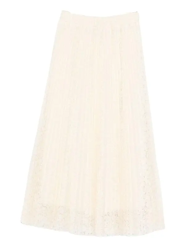 Ermanno Scervino Embroidered Long Skirt - White