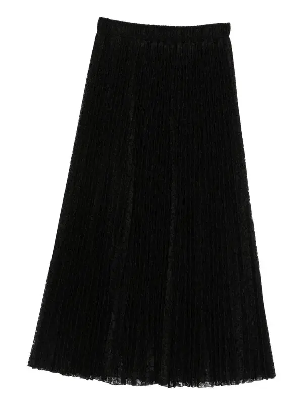 Ermanno Scervino Long Embroidered Skirt - Black