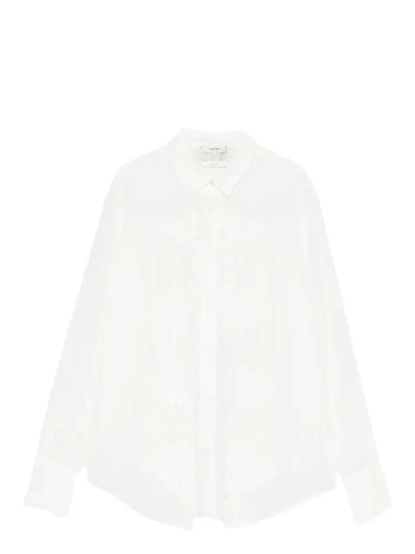 FORTE_FORTE Embroidered Shirt - White