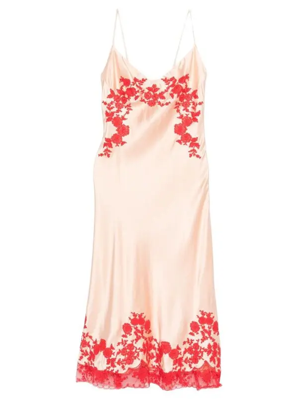 Ermanno Scervino Embroidered Long Dress - Pink