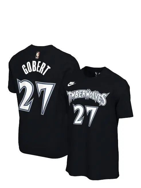 Nike Rudy Gobert Timberwolves Name & Number T-shirt Classic Edition - Black