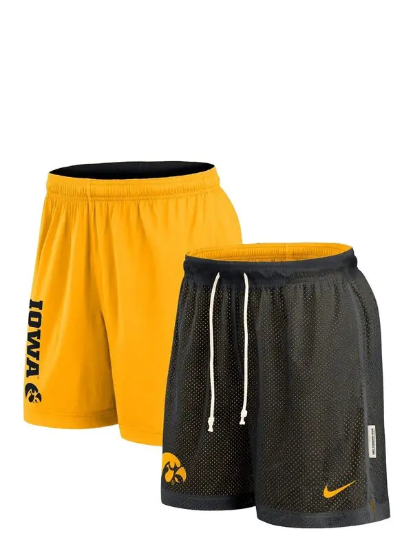 Nike Iowa Hawkeyes Courtside Standard Issue Dri-fit Reversible Shorts - Black