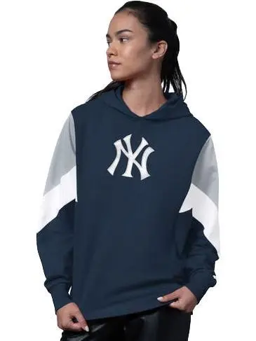 STARTER New York Yankees Scrimmage Pullover Hoodie - Navy