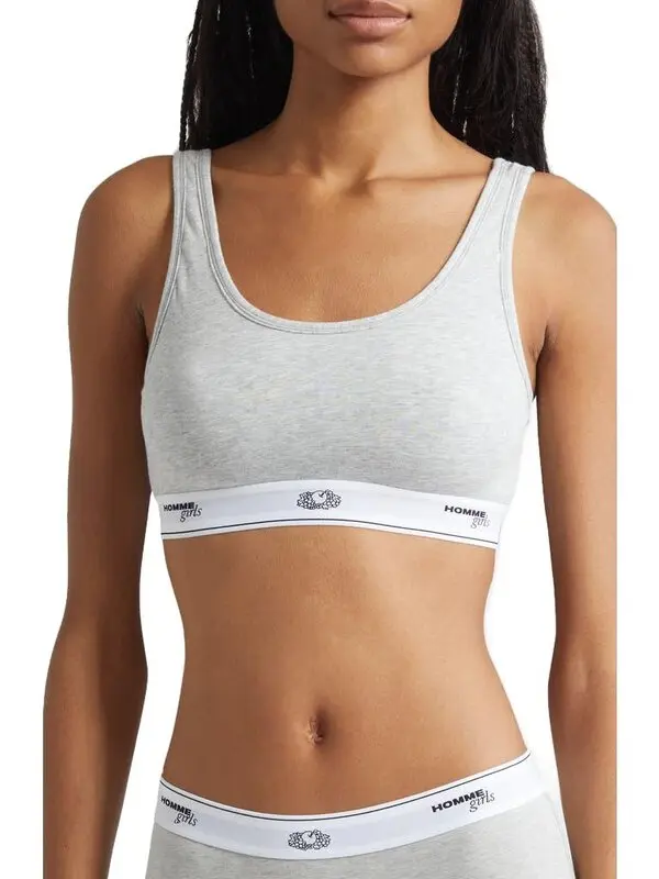 HOMMEGIRLS X Fruit Of The Loom 3-pack Classic Sports Bra - Black/heather Grey/white